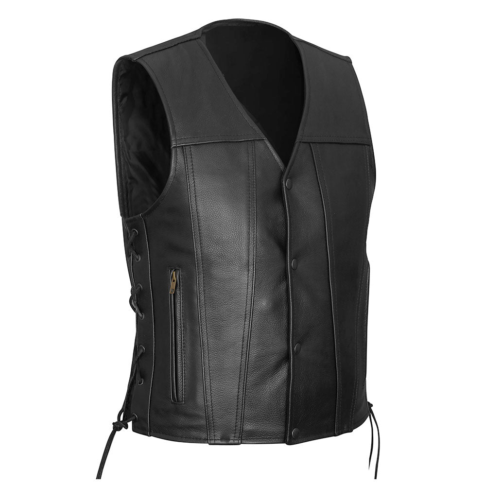 Straight Bottom V Neck Vest - $45 for a Limited Time – Leather Universe
