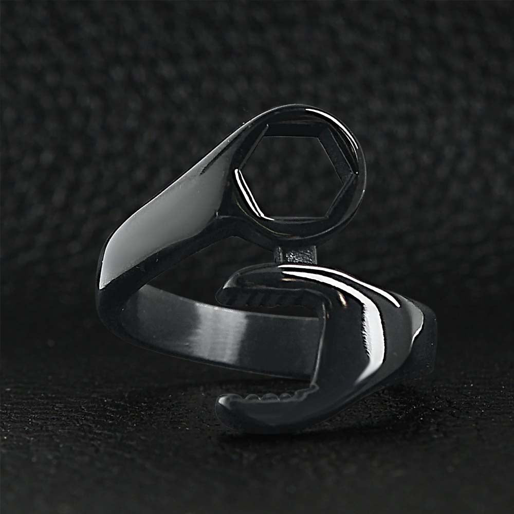 Black Wrench Ring – Leather Universe